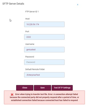 SFTP (Inbound/Outbound) Configurations - Genius CE & Enterprise – The Genius SIS Help Knowledge Base