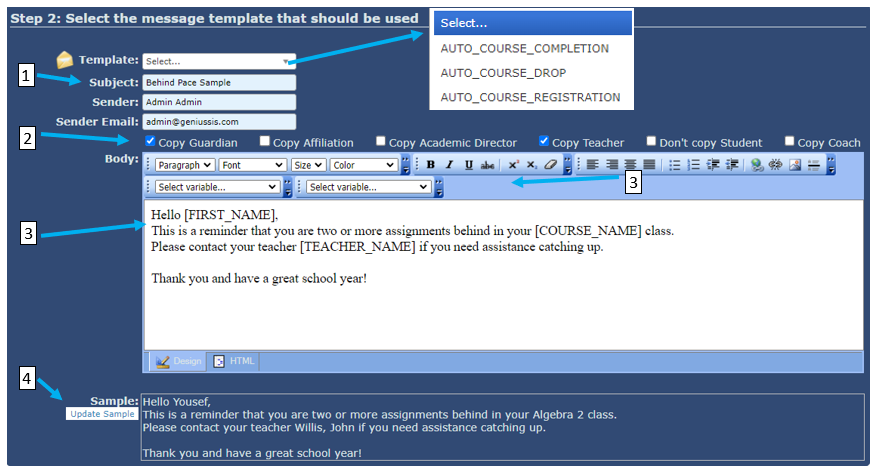 Auto Emails for Enrollments in Class+ – The Genius SIS Help Knowledge Base