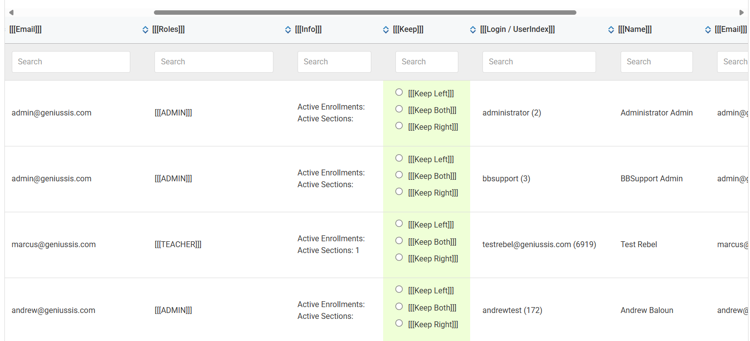 Duplicate Users Report - Genius CE & Enterprise – The Genius SIS Help Knowledge Base