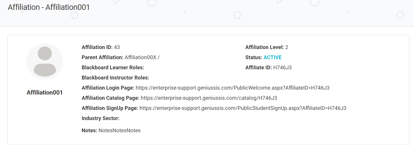 Affiliations - Genius Enterprise Legacy/Custom – The Genius SIS Help Knowledge Base