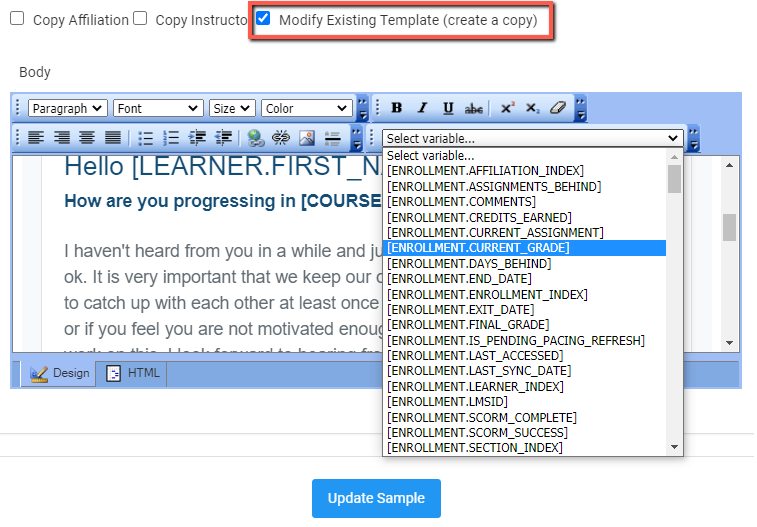 Auto-Email Options - Genius Enterprise Legacy/Custom – The Genius SIS ...