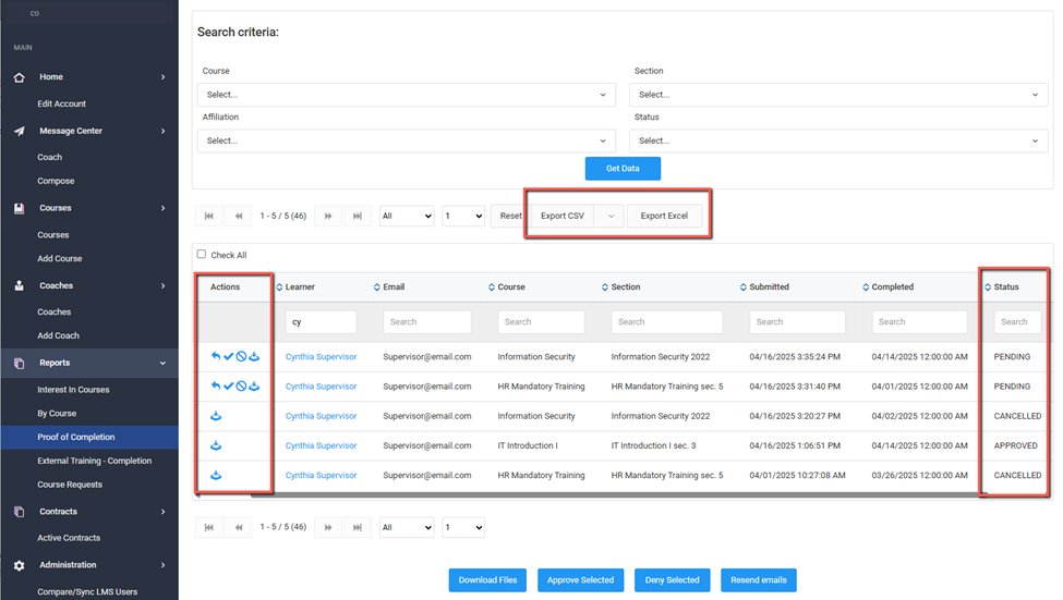 CA State - Submit Proof of Completion - Genius Enterprise Legacy/Custom ...