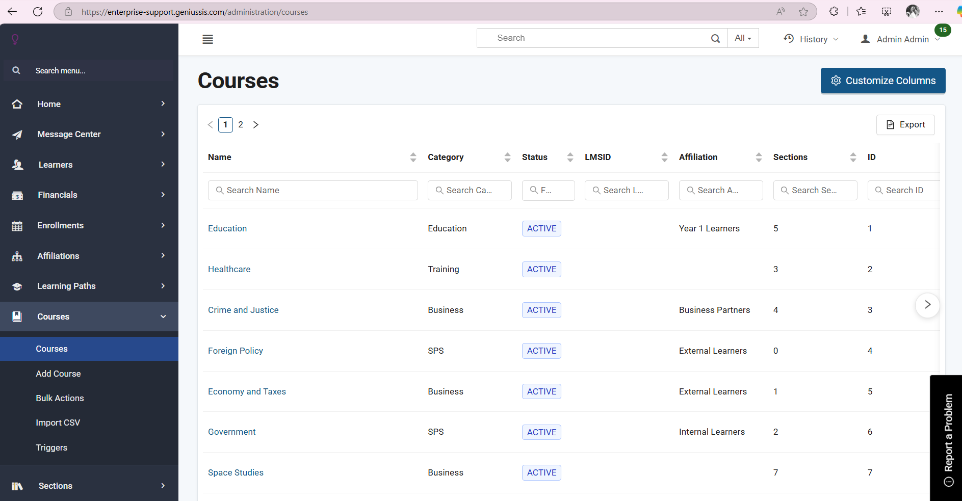 Creating Courses and Sections - Genius CE & Enterprise – The Genius SIS ...